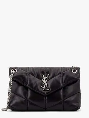 Saint Laurent Puffer Matelassé Leather Crossbody Bag - Black