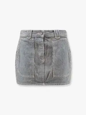 MARANT ETOILE Estera Cotton Skirt With Striped Pattern
