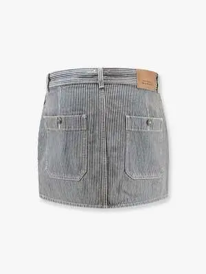 MARANT ETOILE Estera Cotton Skirt With Striped Pattern