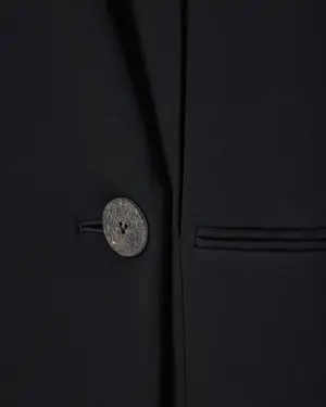 Giorgio Armani Blazer In Crepe Silk Cady With Wide Lapels And Pleated Back
