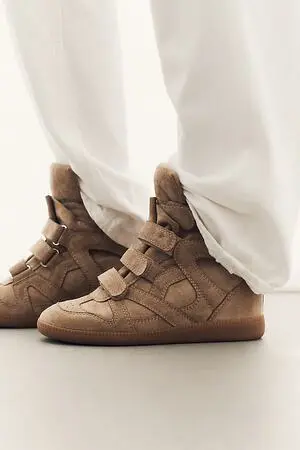 SILENT D Sara High-top Wedge Sneakers - Tan