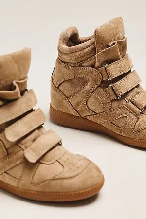 SILENT D Sara High-top Wedge Sneakers - Tan