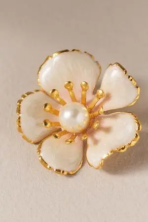 Anthropologie The Pk Reef Flora Pearl Earrgs