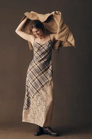 Avec Les Filles Bias Lace Maxi Dress