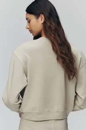 Anthropologie All Time Favorite Del Mar Henley Top - Moss