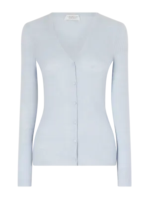 Gabriela Hearst Aiste Ribbed Cardigan - Blue