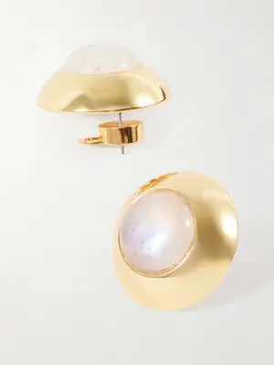 JULIETTA Plated And Moonstone Earrings