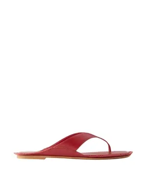 JAMIE HALLER The San Diego Leather Thong Sandals - Red