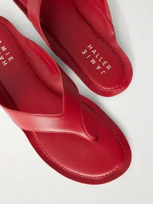 JAMIE HALLER The San Diego Leather Thong Sandals - Red
