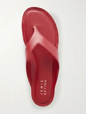 JAMIE HALLER The San Diego Leather Thong Sandals - Red