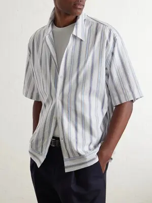 Nn07 Striped Cotton-poplin Shirt