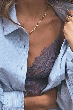 Free People Lacebound Longline Triangle Bralette - Aged Plums