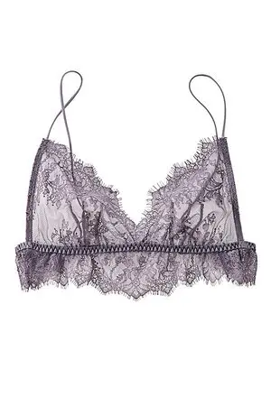 Free People Lacebound Longline Triangle Bralette - Aged Plums