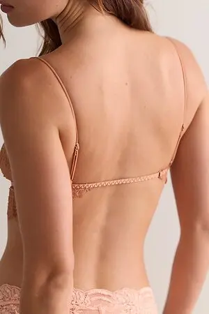 Free People Lacebound Longline Triangle Bralette - Hazel