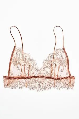 Free People Lacebound Longline Triangle Bralette - Hazel