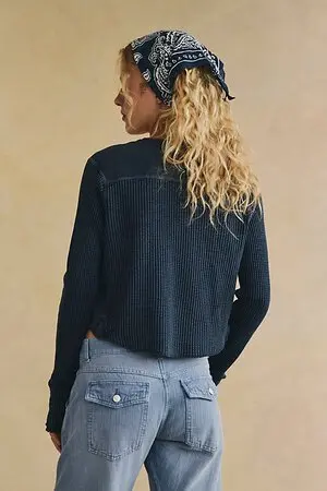 Free People Baby Blake Thermal Top - Outer Space