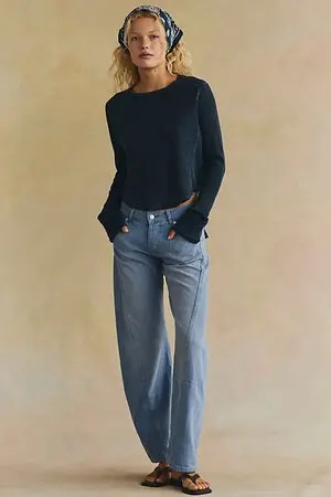Free People Baby Blake Thermal Top - Outer Space