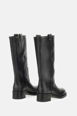 ALOHAS Sajan Vintage-effect Leather Knee-high Boots
