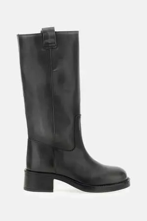 ALOHAS Sajan Vintage-effect Leather Knee-high Boots - Black