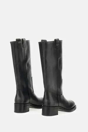 ALOHAS Sajan Vintage-effect Leather Knee-high Boots - Nero