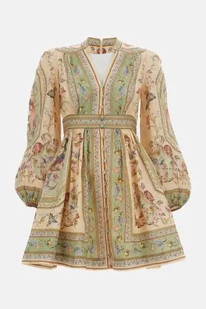 Zimmermann Mini Dress Roselight Plunge - Multicolor