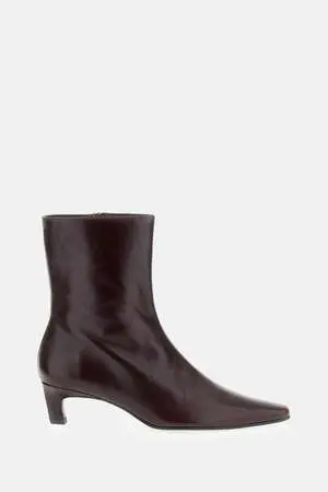 ALOHAS Alohas Leather Ankle Boots With Kitten Heel Rosso