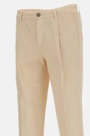 FAY Regular-fit Slub Cotton Trousers