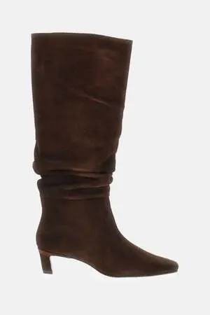 ALOHAS Kalila Suede Leather Knee-high Boots - Marrone