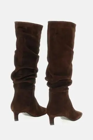 ALOHAS Kalila Suede Leather Knee-high Boots - Marrone