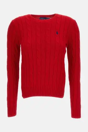 Polo Ralph Lauren Cable Knit Crew Neck Sweater - Red