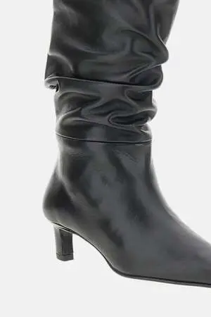 ALOHAS Kalila Knee-high Leather Boots With Block Heel