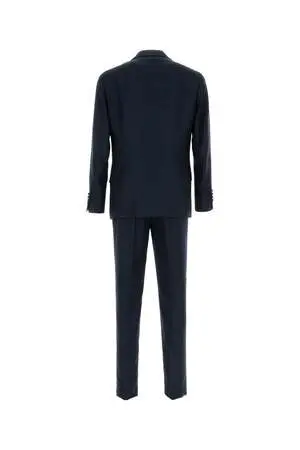Brunello Cucinelli Navy Silk Blend Suit