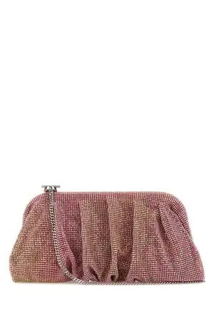 Benedetta Bruzziches Embellished Fabric Large Venus Clutch