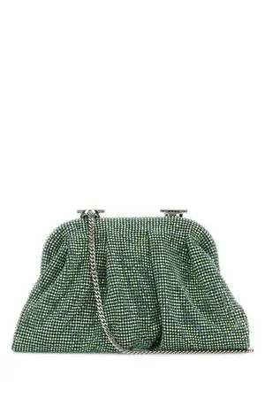 Benedetta Bruzziches Embellished Fabric Small Venus Clutch
