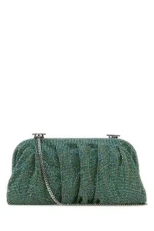 Benedetta Bruzziches Embellished Fabric Large Venus Clutch