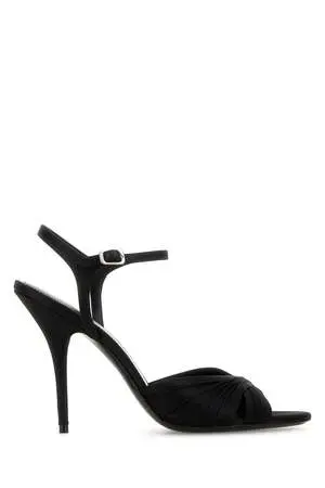 Balenciaga Satin Dynastie Sandals - Black
