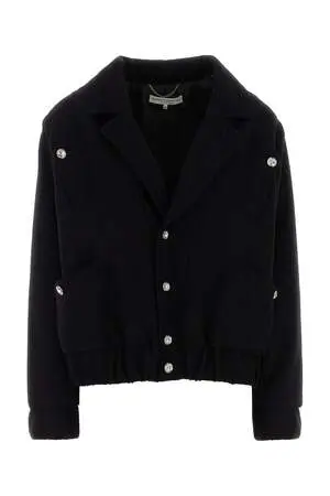 Alessandra Rich Boucle Oversize Bomber Jacket