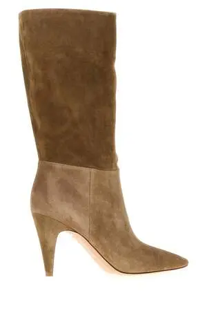 GIANVITO ROSSI Cappuccino Suede Elise Boots