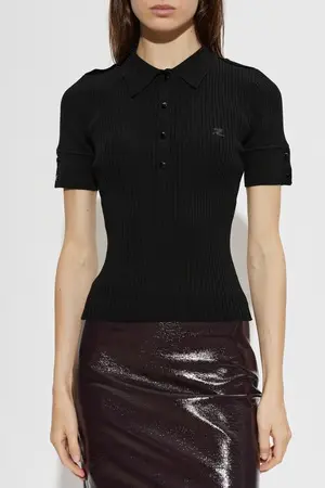 COURREGES Ribbed Slim-fit Polo