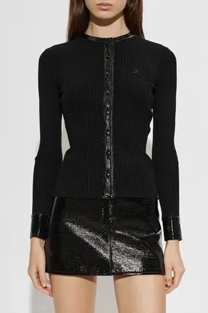 COURREGES Cardigan Made Of Combined Fabrics