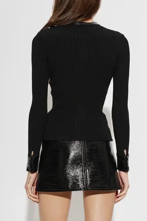 COURREGES Cardigan Made Of Combined Fabrics