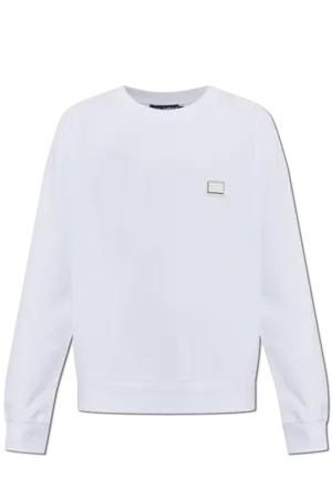 Dolce & Gabbana Sweatshirt With Logo Patch - White