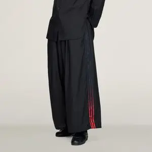 Adidas Y-3 Gradient 3-stripes Nylon Wide Pants - Black