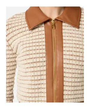 Elisabetta Franchi Textured Zip-up Cardigan