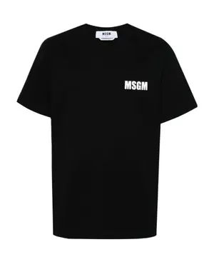 MSGM Logo Printed Crewneck T-shirt