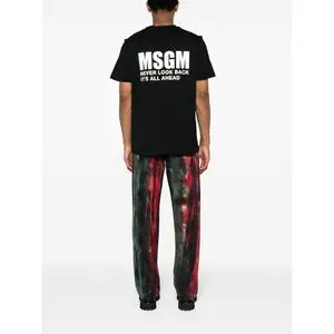 MSGM Logo Printed Crewneck T-shirt