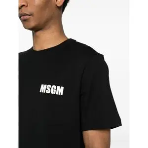MSGM Logo Printed Crewneck T-shirt