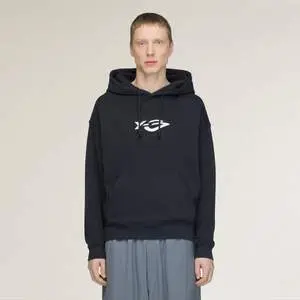 Adidas Y-3 French Terry Liquid Logo Hoodie - Black
