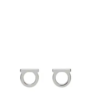 FERRAGAMO Logo Earrings - Gray