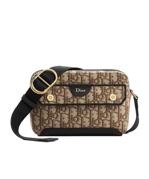 Dior Mini Pocket Jett Zipped Messenger Bag - Black